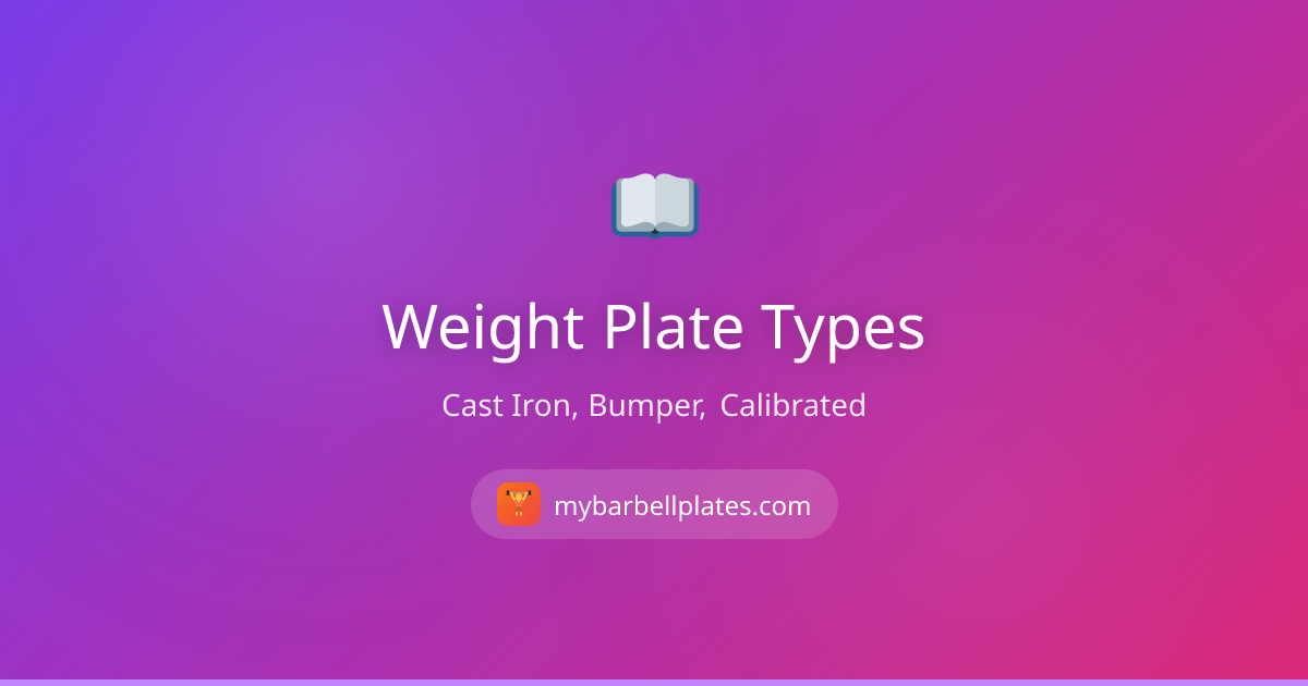 Weight Plate Types Explained | Cast Iron, Bumper, Calibrated & More